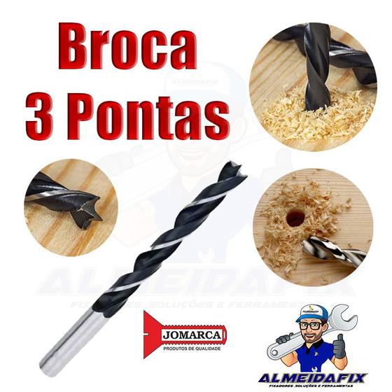 Broca 3 Pontas Jomarca para Madeira - Broca - Magazine Luiza