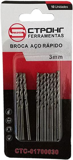 Broca aço rapido 6 mm - embalagem com 10 unidades - CTPOHR - Jogo de ...