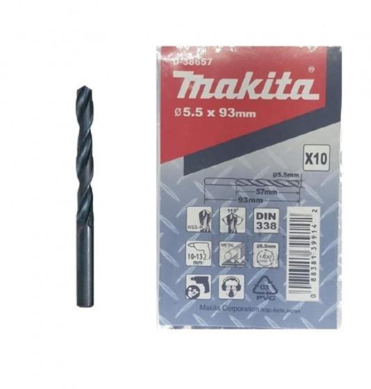 Broca Makita HSS-R 10 Peças 5.5MM D-38657 - Broca - Magazine Luiza