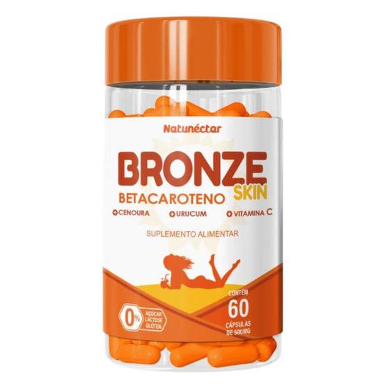 Bronze Skin Betacaroteno Suplemento Alimentar Bronzeamento Natural Óleo ...