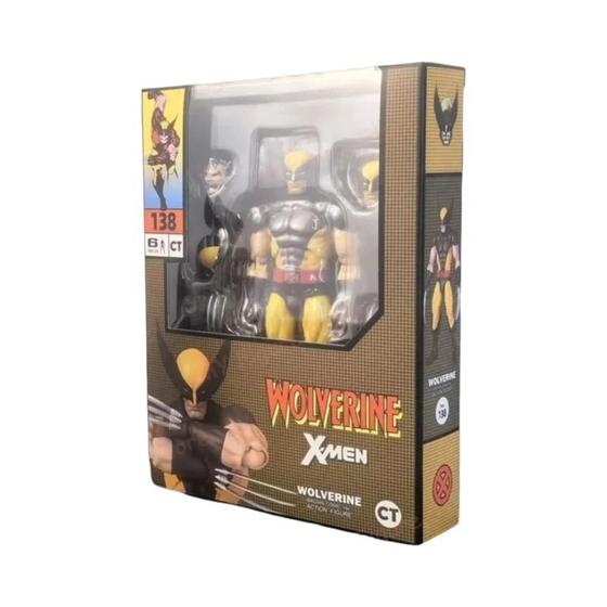 Brown Wolverine Mafex 138 Figura De Ação X-Men Comic Anime Estatueta ...