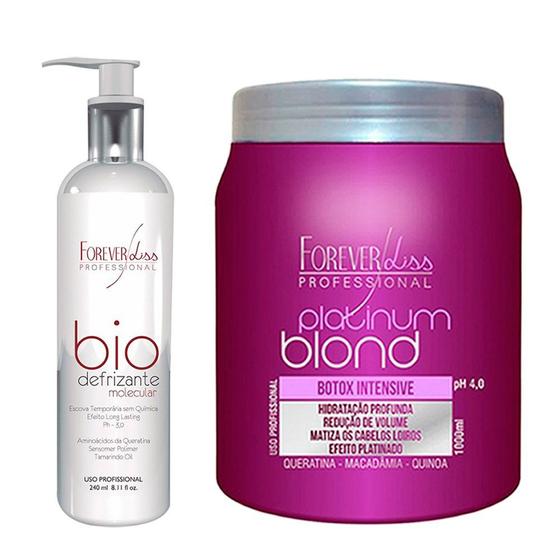 Btox Matizador Platinum 1kg E Bio Defrizante 240ml Forever Liss
