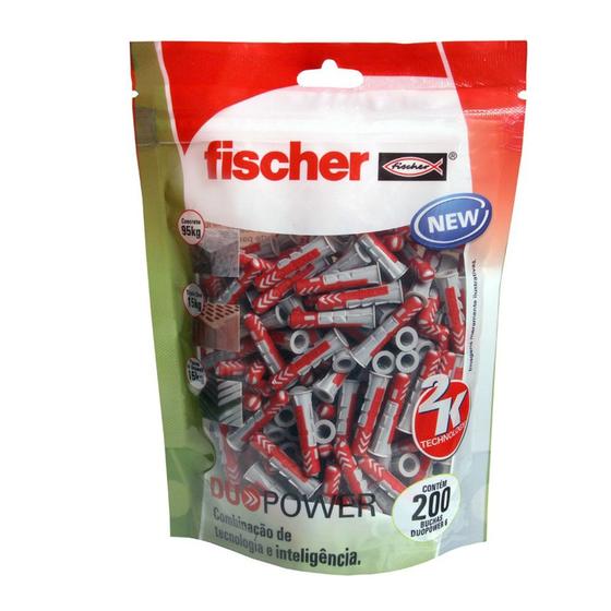 Bucha Nylon Duopower 6mm Fischer - 200 unid - Bucha - Magazine Luiza