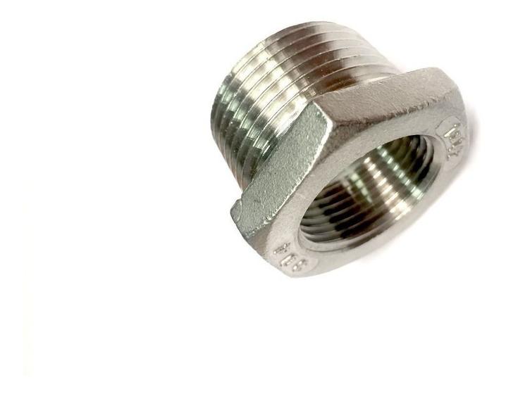 Bucha Reducao Inox 304 Dn020 3/4p X 1/2p Bsp - Plasnox - Bucha Hidráulica - Magazine Luiza