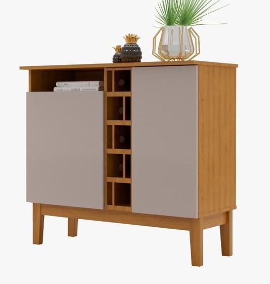 Buffet Aparador Cumulus Retrô 3 Portas Cor Cinamomo / Off white - SAO ...