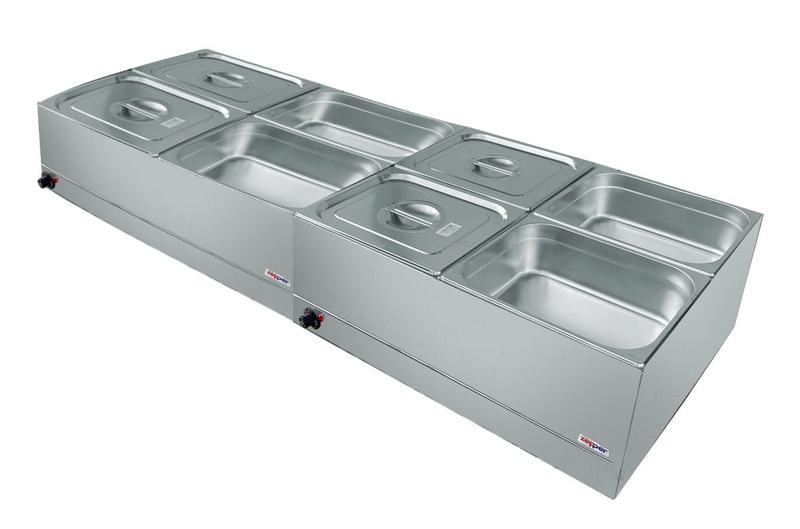 Buffet aquecido 8 cubas elétrico banho maria ZPBF08E - ZEPPER - Buffet Térmico - Magazine Luiza