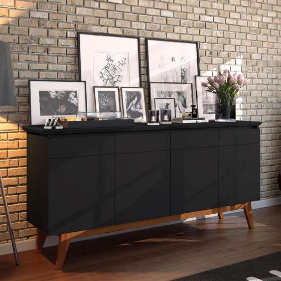 Buffet Para Sala De Jantar Preto Classic 1.6 Imcal - Buffet e Balcão ...