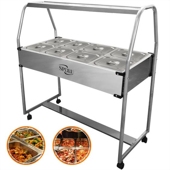 Buffet Self Service Quente 8 Cubas Gastronômicas Banho Maria Rechaud ...