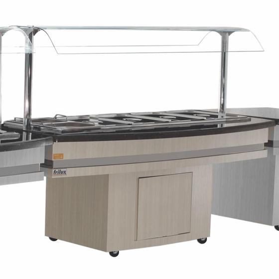 Buffet Térmico Self Sevice BF-003 Linha Modulado Luxo - 10 Cubas 1/2 x ...