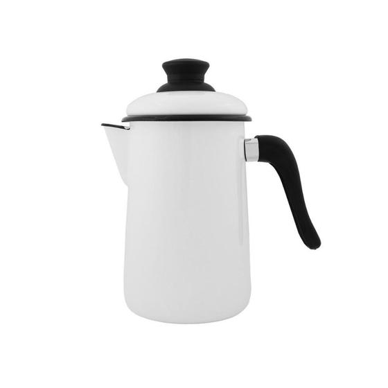 Bule Agata de Aço Esmaltado Branco 1,5L - ETNA - Bules - Magazine Luiza