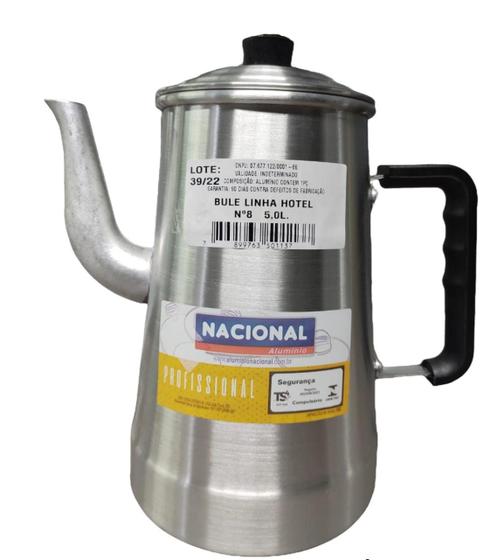 Bule aluminio reforçado industrial linha hotel n8 5 litros - NACIONAL ...