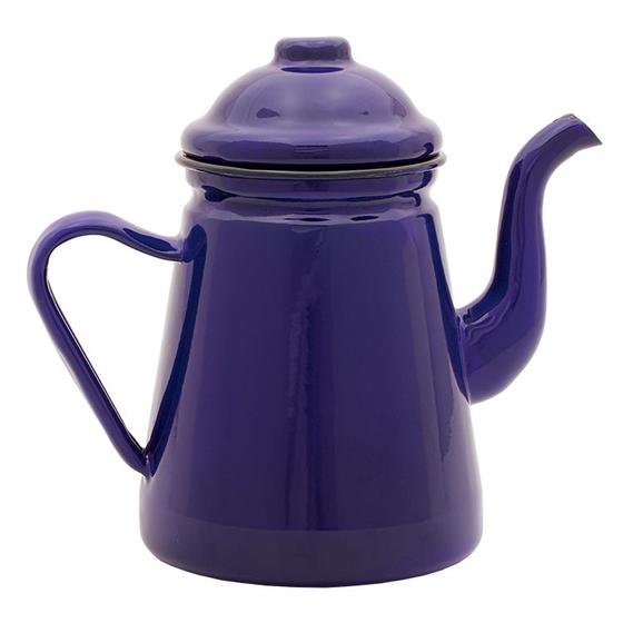 Bule Esmaltado Ágata Vintage 1L Vermelho Branco Azul Leiteira - Mimo ...