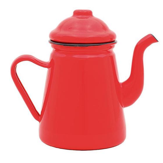 Bule Esmaltado Ágata Vintage 1L Vermelho Branco Azul - Mimo - Bules ...