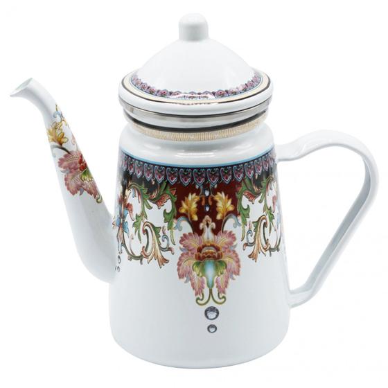 Bule Esmaltado com Tampa 1,2 Litros Londres A5 Importadora Indiano ...