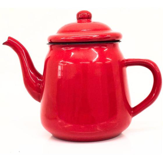 Bule Esmaltado Vermelho Vintage Retro 1 Litro Vermelho - Majohn ...