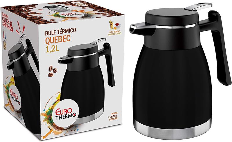 Bule Térmico Inox Quebec Euro Parede Dupla Garrafa Térmica - Bules ...