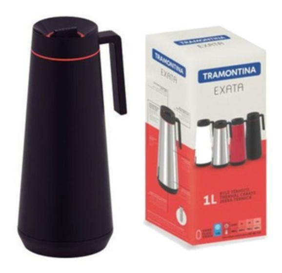 Bule Térmico Tramontina Exata Em Aço Inox Preto 1 Litro - Bules ...