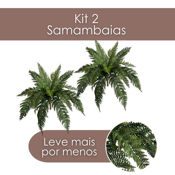 Buque de Samambaia Planta Artificial Linha Premium Volumoso Com Toque e Aparência Real DE294912 ...
