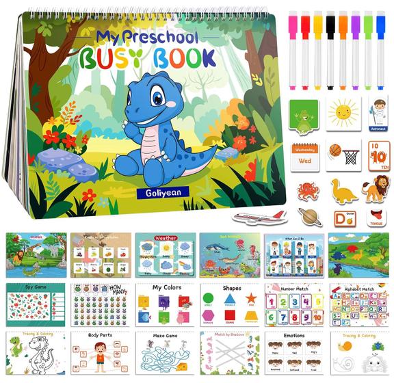 Busy Book GOLIYEAN - Atividades de Aprendizagem Pré-Escolar (3+ Anos ...