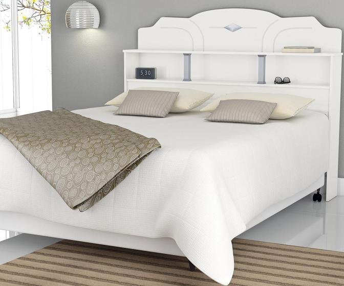 Cabeceira Box Casal Estrela 1.60 Branco - Vitamov 0410510 - Cabeceiras ...