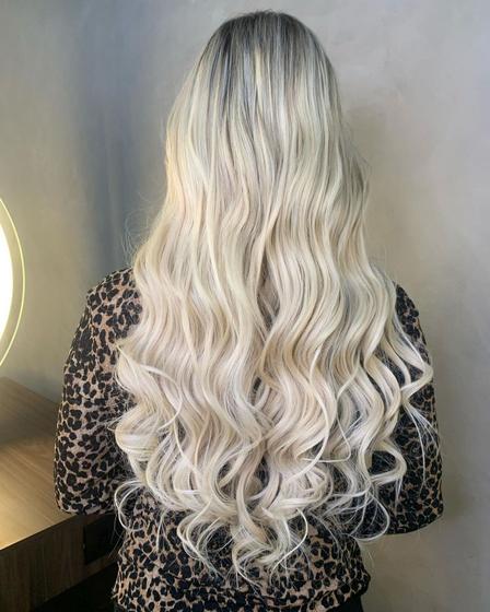 Cabelo Brasileiro Humano Loiro Claro Liso De 55 Cm Com 100 Gramas ...