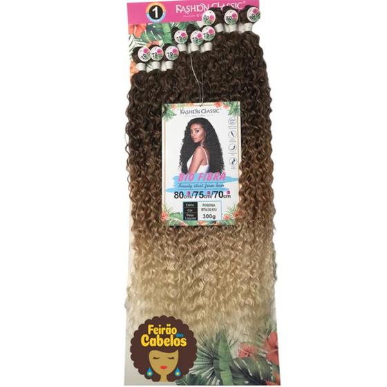 Cabelo Cacheado Bio fibra Fashion Classic Fogosa 300g Sleek Cor MT4/30/613 - Mega Hair ...