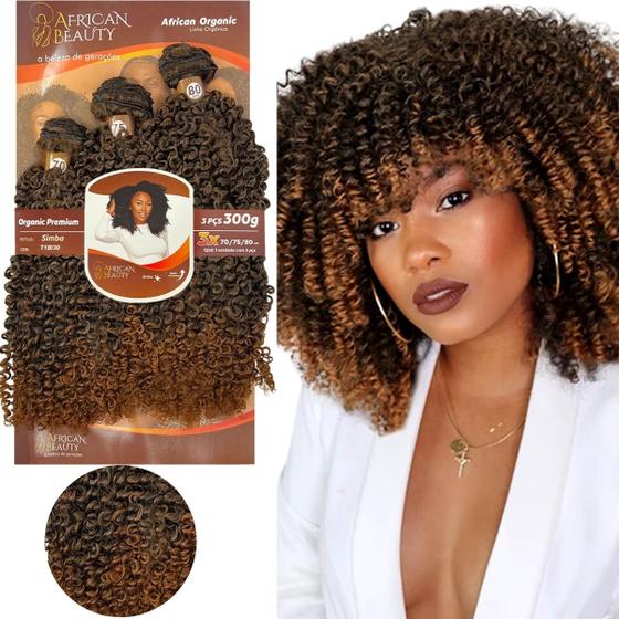 Cabelo Cacheado Simba Afro Volumoso Fibra Orgânica Premium - African ...