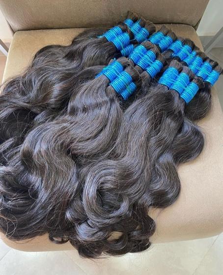 Cabelo Humano indiano Liga Azul Primeira Linha, Classe A 100G - Mona ...