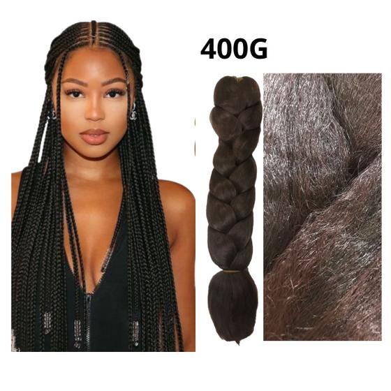 Cabelo Jumbo Jumbão King Jumbo 400g - Castanho Claro Tranças e ...
