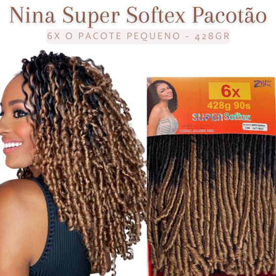 Cabelo Nina Softex Pacotão 428gramas Original Crochet Braid - Ombre Mel - Bhair - Mega Hair ...