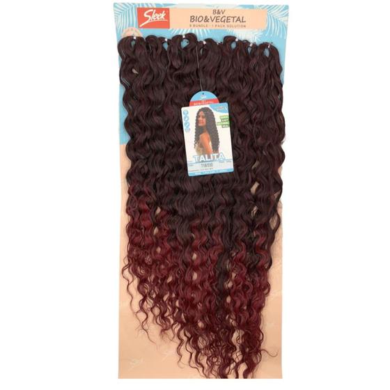 Cabelo orgânico de bio fibra fashion classic sleek talita crochet cor ...