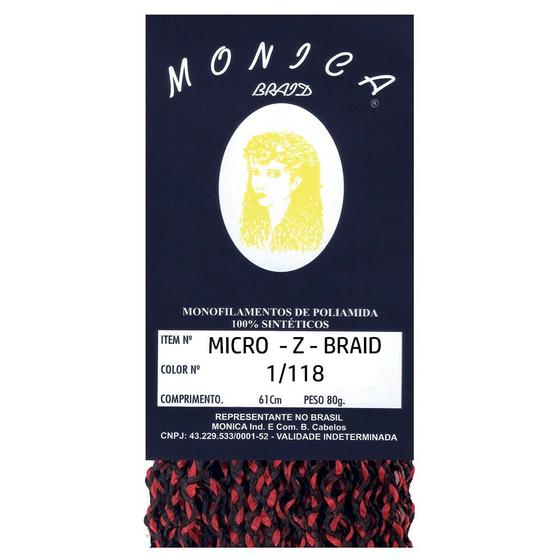 Cabelo Sintético Micro Z - Mesclado Preto/ Roxo 1/118 - Monica Braid ...