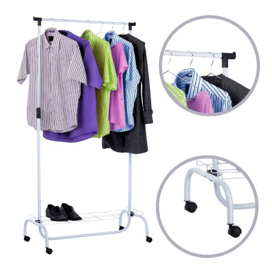 Cabideiro Guarda Roupa Arara Organizador Closet Multiuso Grade ...