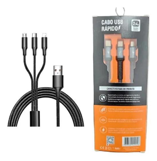 cabo 3 em 1 - universal - Cabos e Adaptadores - Magazine Luiza