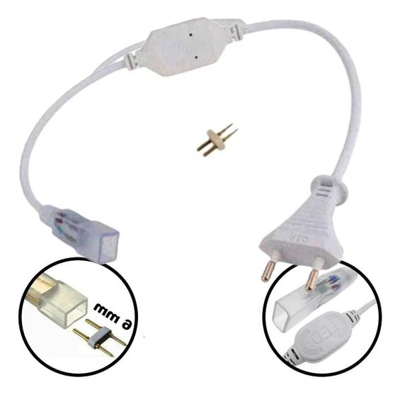 Cabo Adaptador Conector Para Fita Mangueira De Led Bivolt - kLED - Fita ...
