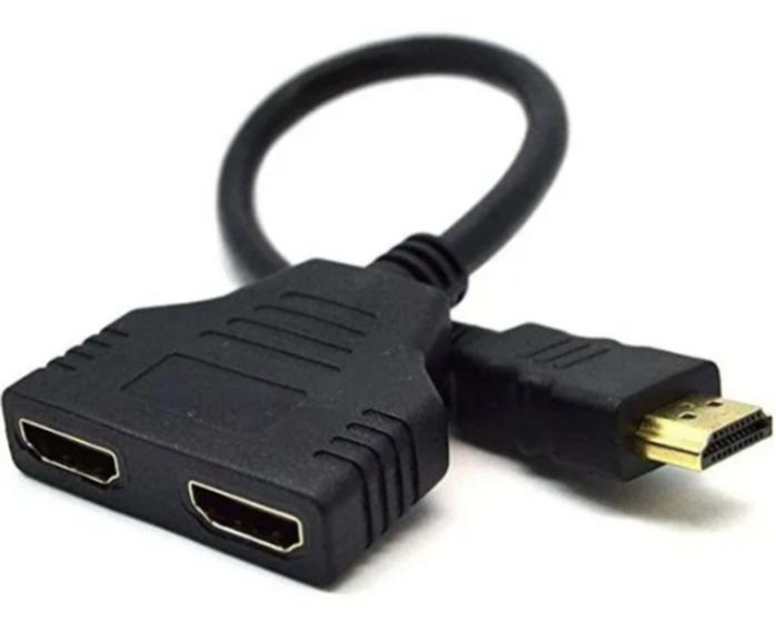 Cabo Adaptador Hdmi 1 Entrada Macho Para 2 Saídas Fêmeas ...