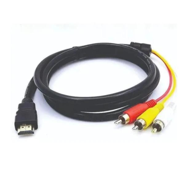 Cabo Adaptador Hdmi Para 3 Rca Com Saída Av Para Tv De Tubo - Star - Cabo HDMI - Magazine Luiza