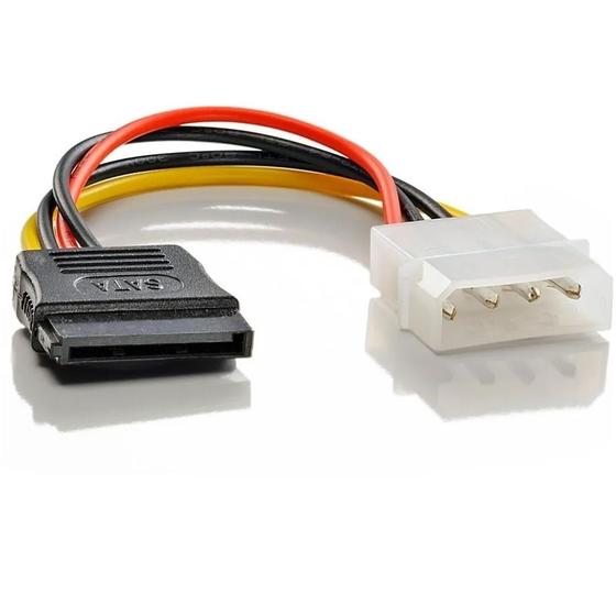 Cabo Adaptador Molex Ide Para Sata Energia Conversor Energia Molex Ide ...