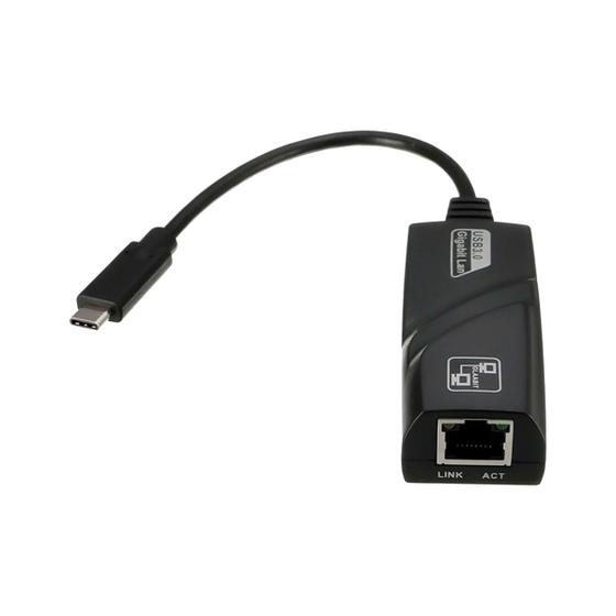 Cabo Adaptador Type-C Para RJ45 Lan Gigabit 10/100/1000Mbps F3 ...