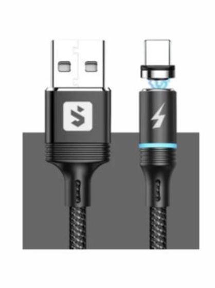 Cabo Carregador Magnético Ímã 1 Metro Type-c Tipo-c Com Led - Sumexr ...
