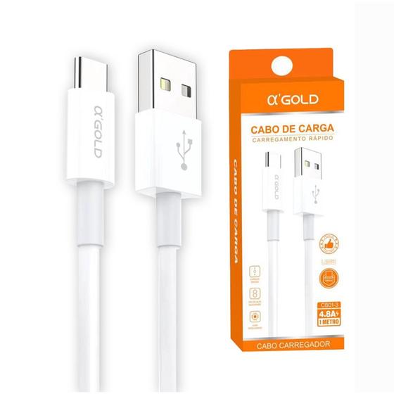 Cabo Carregador Turbo Rápido Original Micro Usb Tipo C - a'GOLD ...