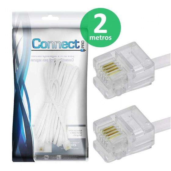 Cabo Conector RJ11 Liso Extensão De Alta Qualidade Para Telefones Fax ...