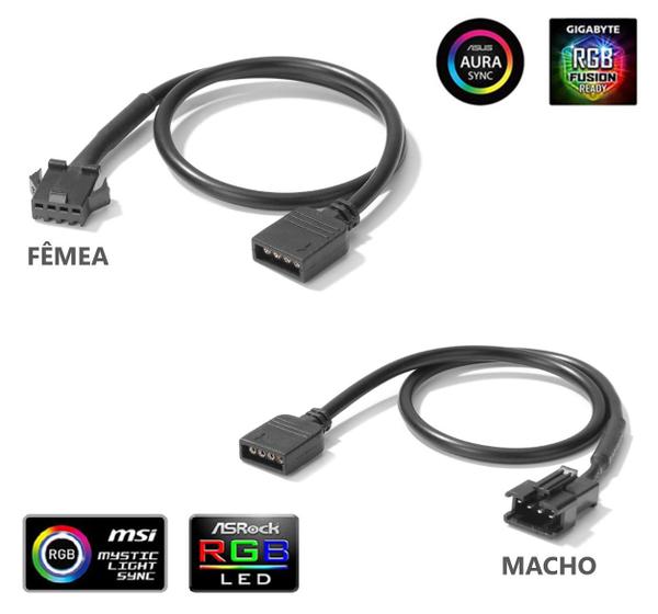 Cabo Conversor RGB 4 Pinos 12v Para Vdg Macho ou Femea - Alloyseed ...