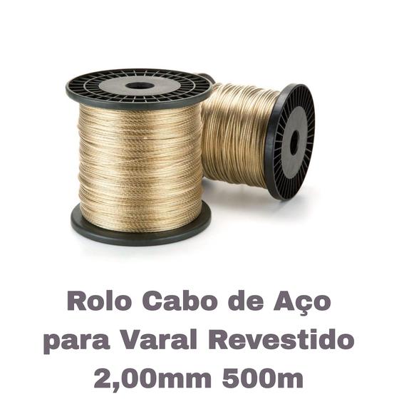 Cabo de Aço 2,00mm 500m para Varal Revestido Termoplástico - ArtVaral ...