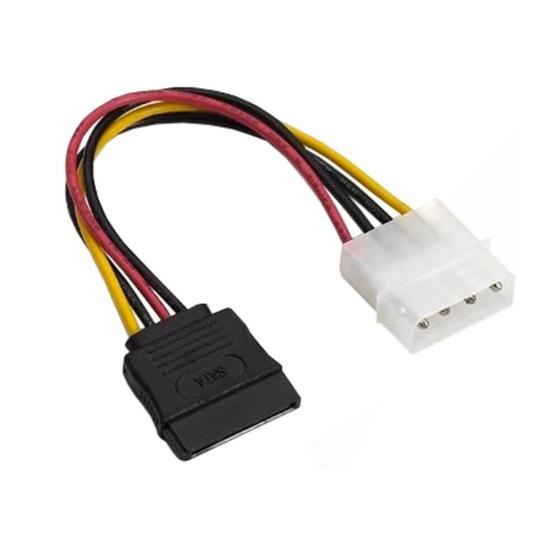 Cabo de Alimentação / Força Sata M 4 Pinos X F IDE PC-STF015 PlusCable ...