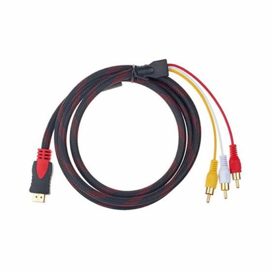 Cabo de alta definição hdmi full hd x rca cabo de áudio e vídeo de 3 ...