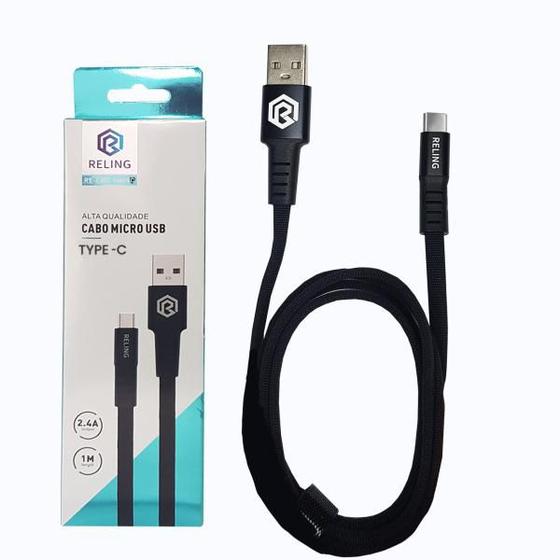Cabo De Carga e Transferência de Dados Tipo C Alta Qualidade 2.4A ...