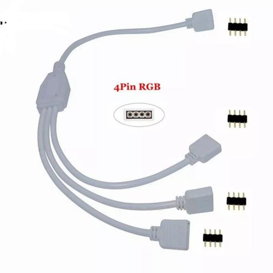 Cabo de extensão feminina, 4 pinos, rgb rgbw, 3 cabo de led para ...