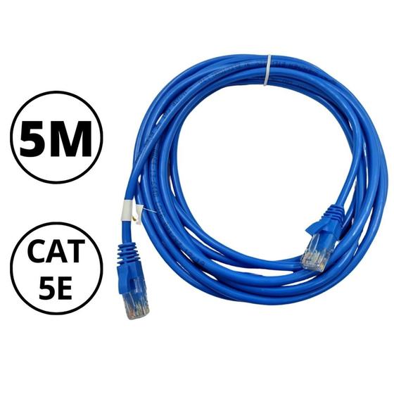 Cabo De Rede 5 Metros Ethernet Com Conector Cat5e - Knup - Materiais ...