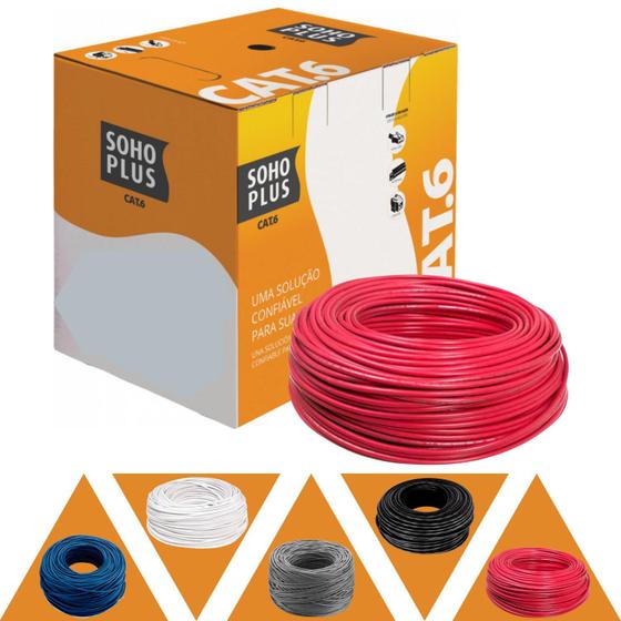 Cabo De Rede Internet 200m Furukawa Soho Plus Cat6 Vermelho - Materiais Elétricos - Magazine Luiza